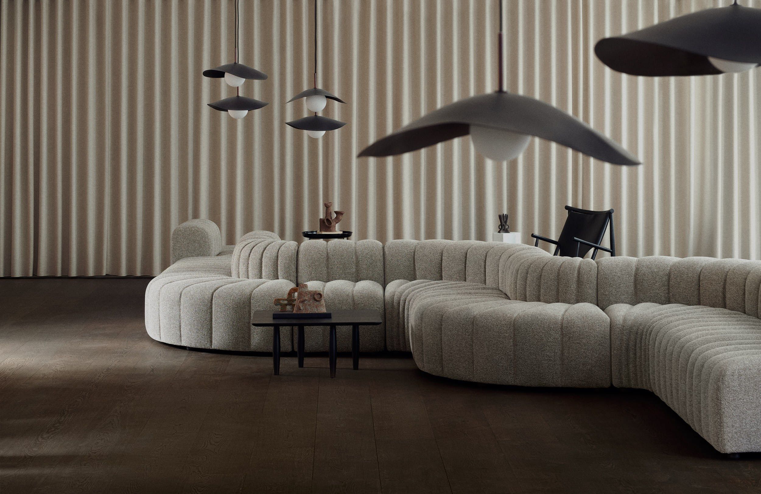 STUDIO 8 Modular curved fabric sofa By NORR11
