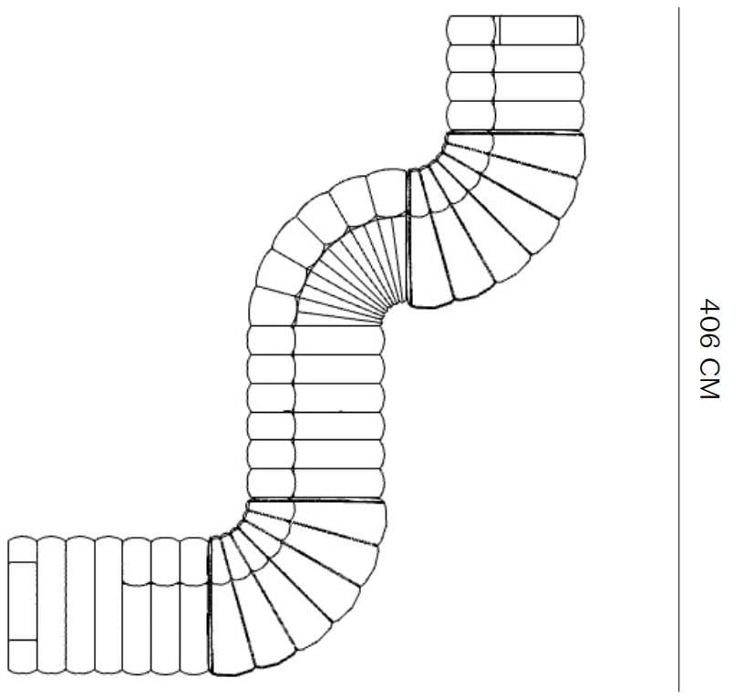 Curved modular Sunbrella® garden sofa STUDIO OUTDOOR 8 By NORR11