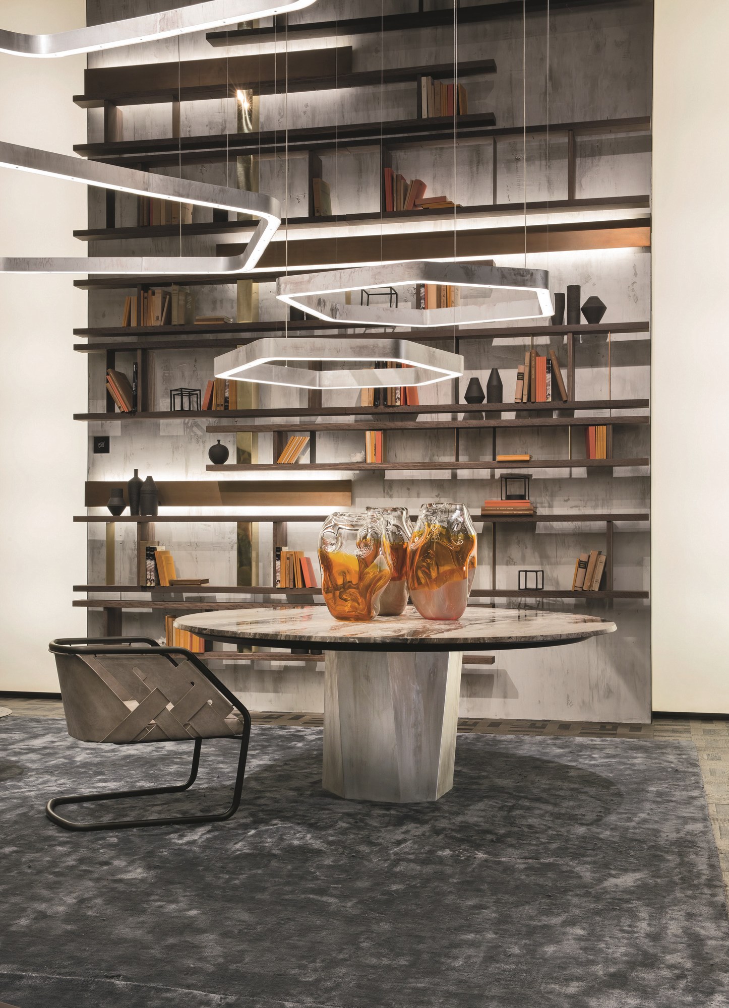 STYLE SET Sectional solid wood bookcase By Henge | design Massimo Castagna