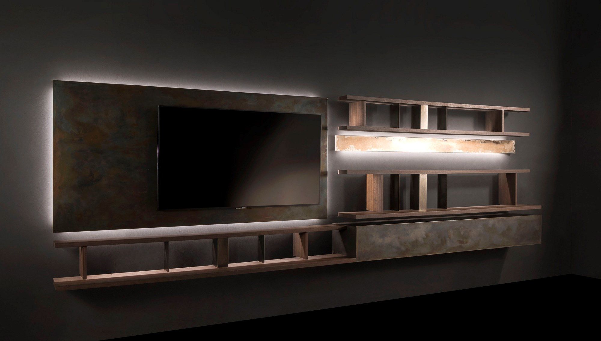 STYLE SET Sectional solid wood bookcase By Henge | design Massimo Castagna