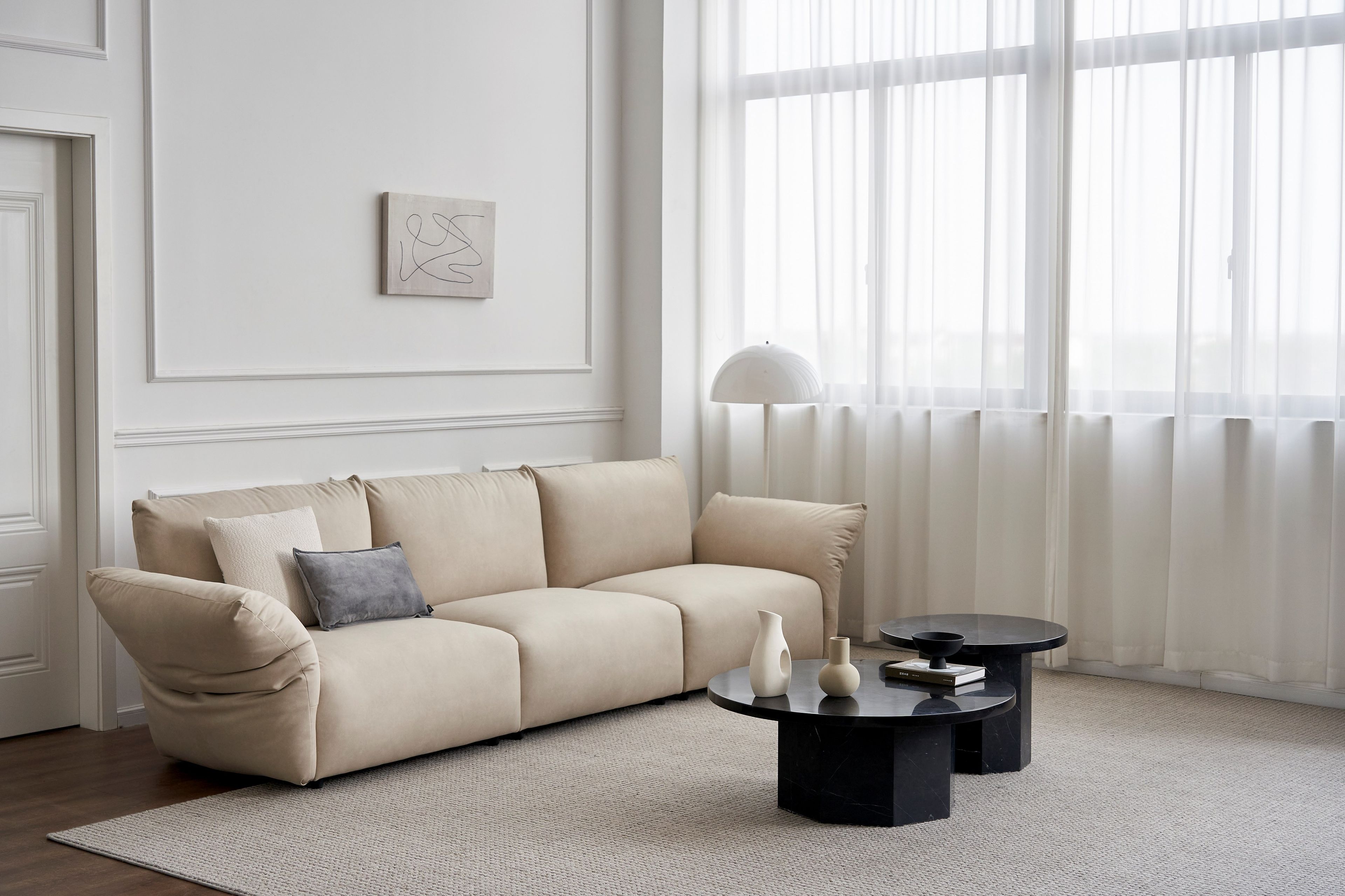 SUGAR CUBES | Round coffee table Round wood veneer coffee table for ...