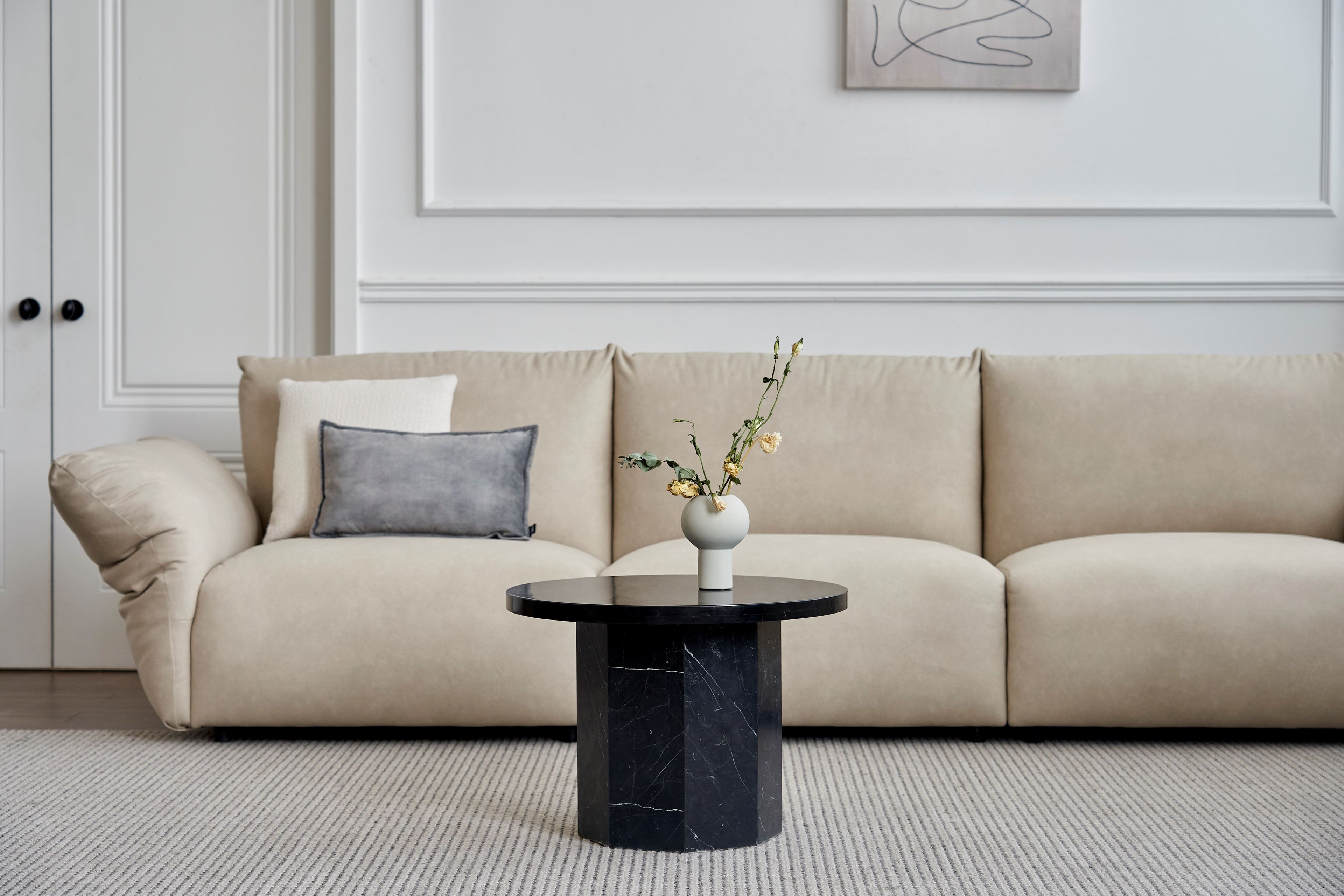 SUGAR CUBES | Round coffee table Round wood veneer coffee table for ...