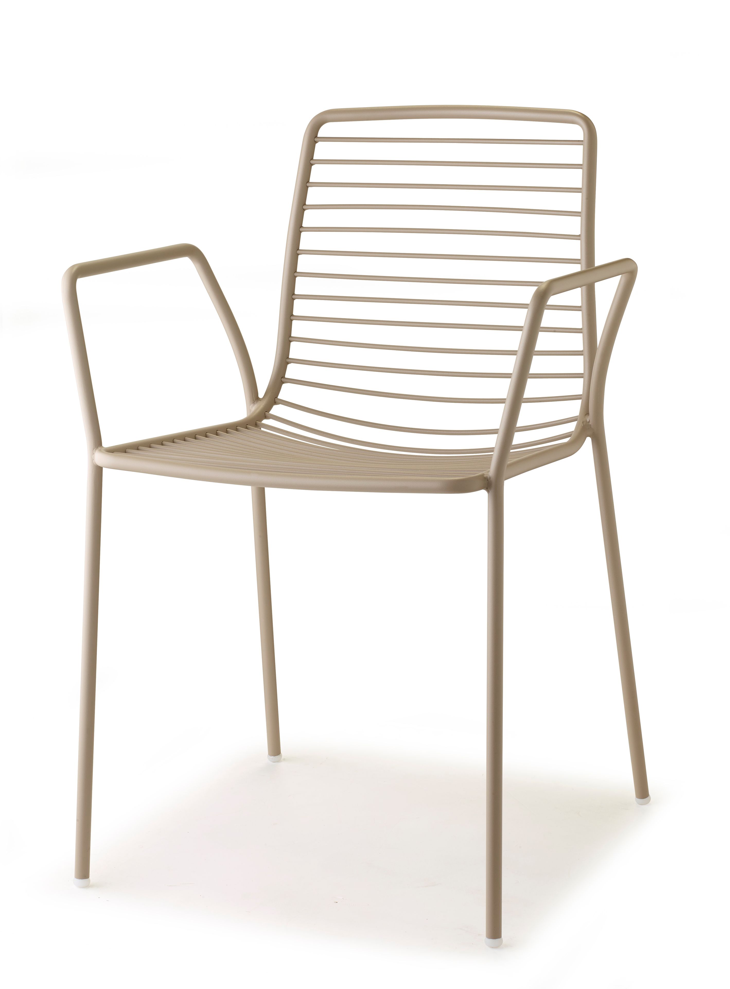 SUMMER Sedia impilabile in acciaio con braccioli By SCAB DESIGN ...