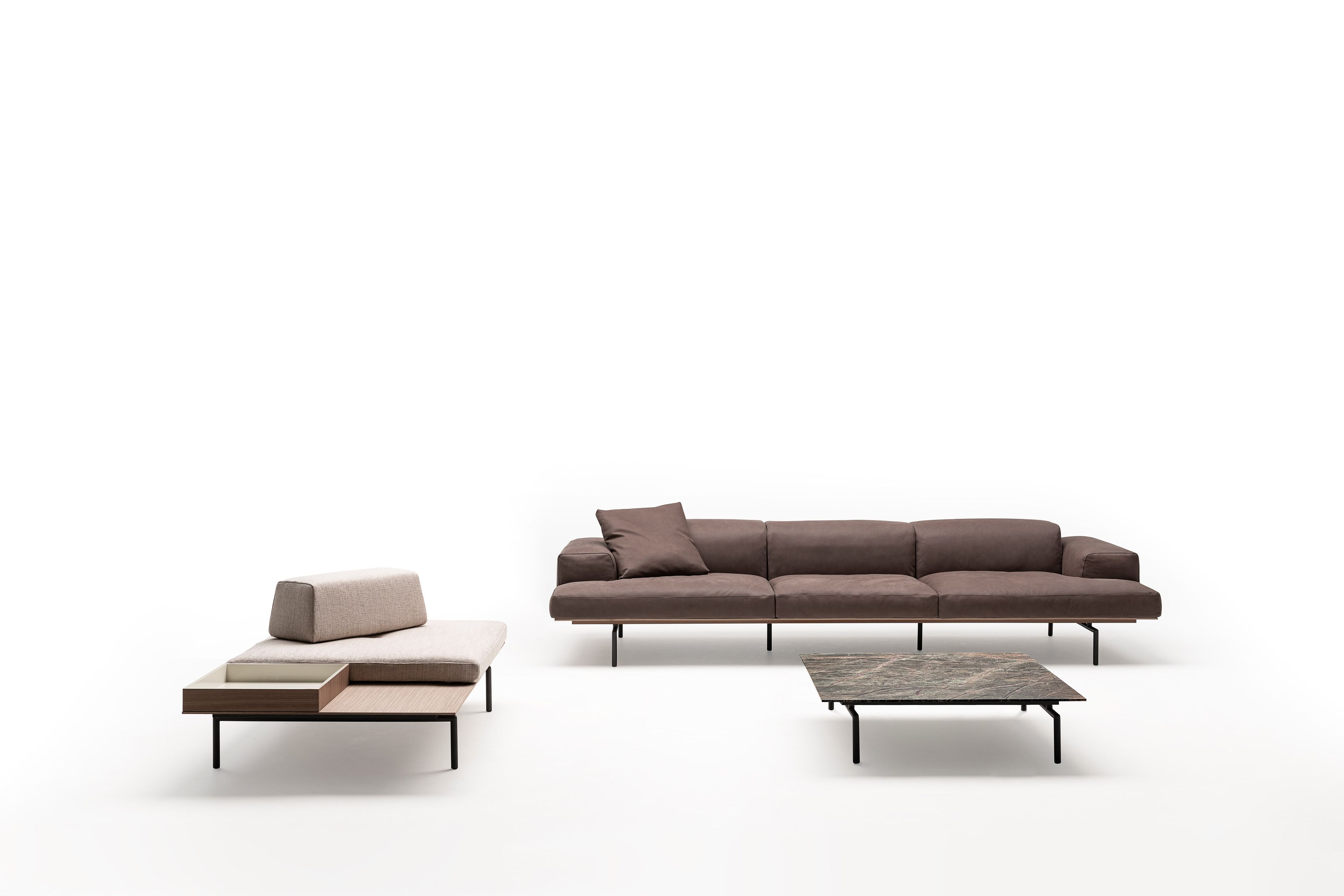 SUMO Modular bench with back By Living Divani | design Piero Lissoni
