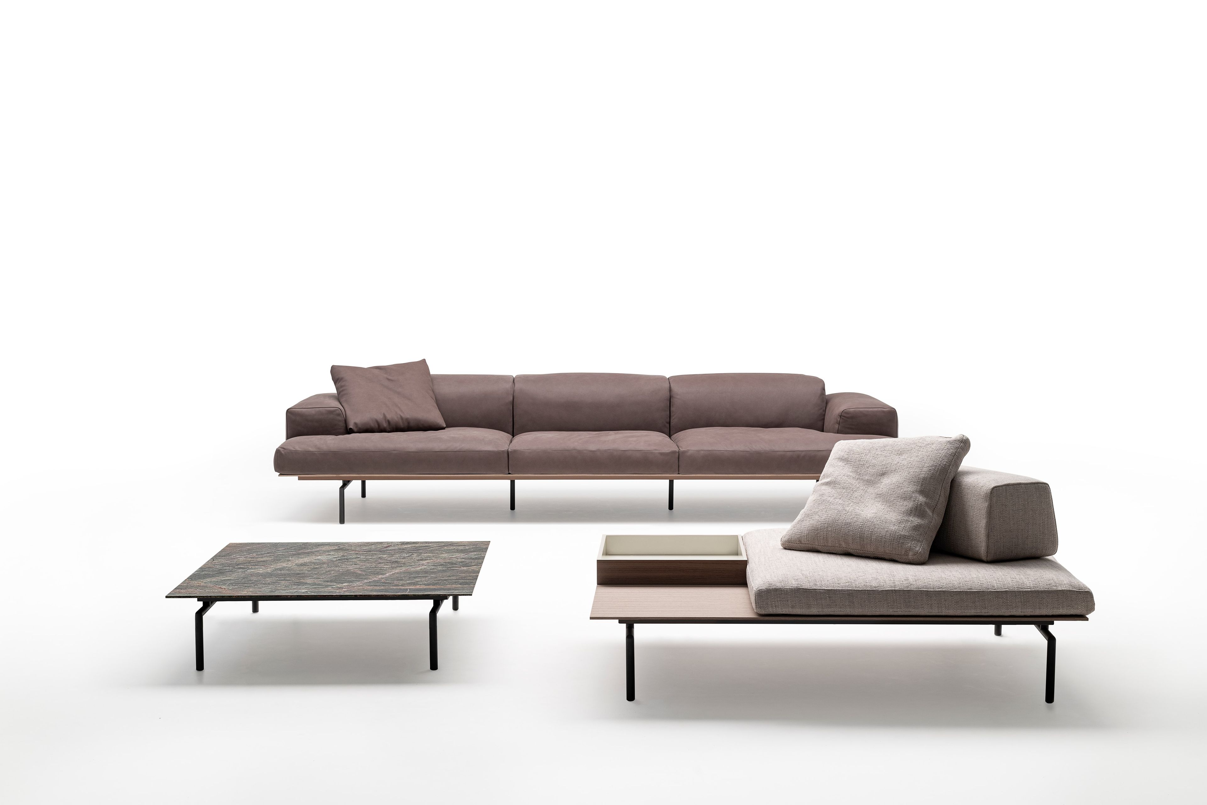SUMO Modular bench with back By Living Divani | design Piero Lissoni