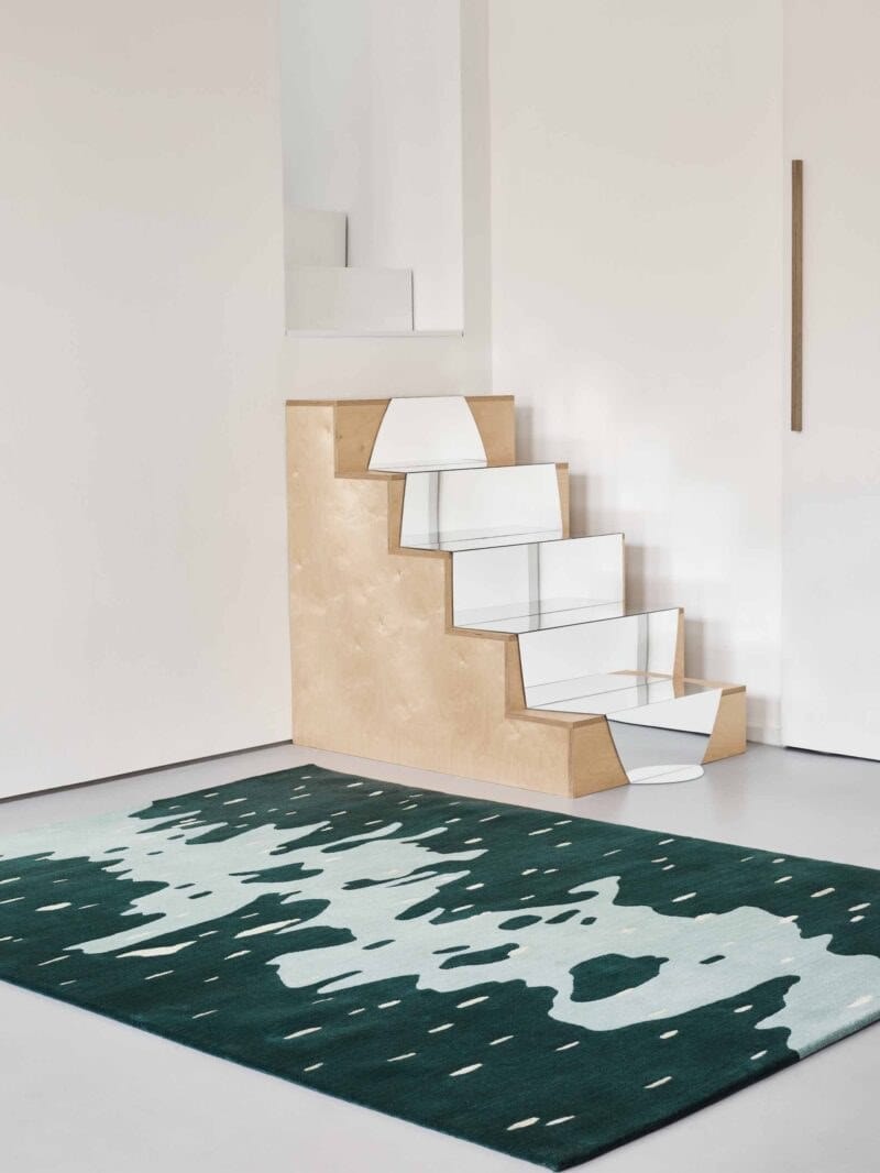 Hand knotted rug in wool and silk SUN SHAFT All at sea Collection By ...