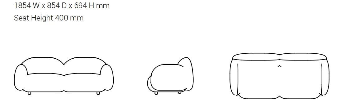 SUNDAE | 2 seater sofa Sundae Collection By DesignByThem design Jason Ju