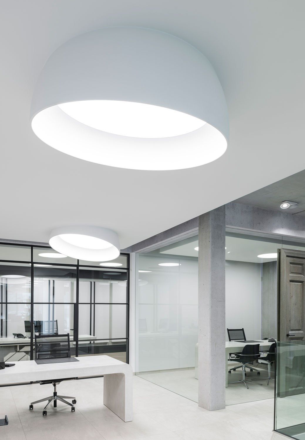 SUPERDOME RECESSED LED semi-inset ceiling lamp By Delta Light