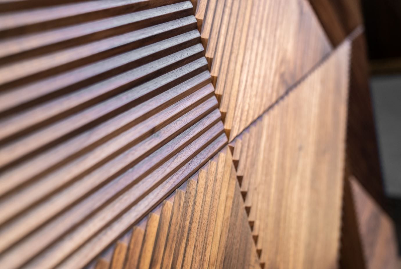 RELEVO Modular indoor wooden 3D Wall Cladding By FOGLIE D'ORO