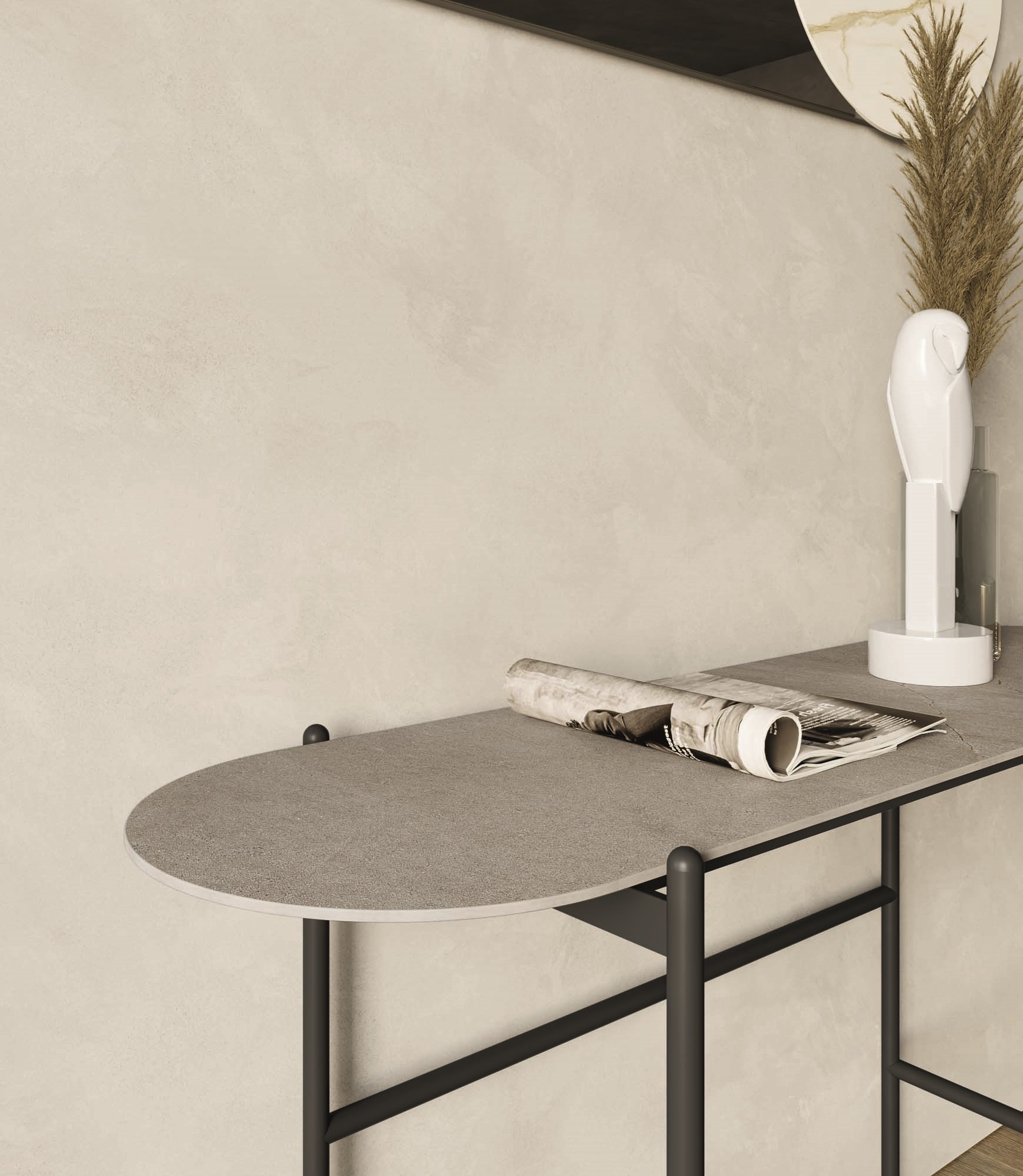 SUPERNOVA Oval porcelain stoneware console table By Dall'Agnese ...