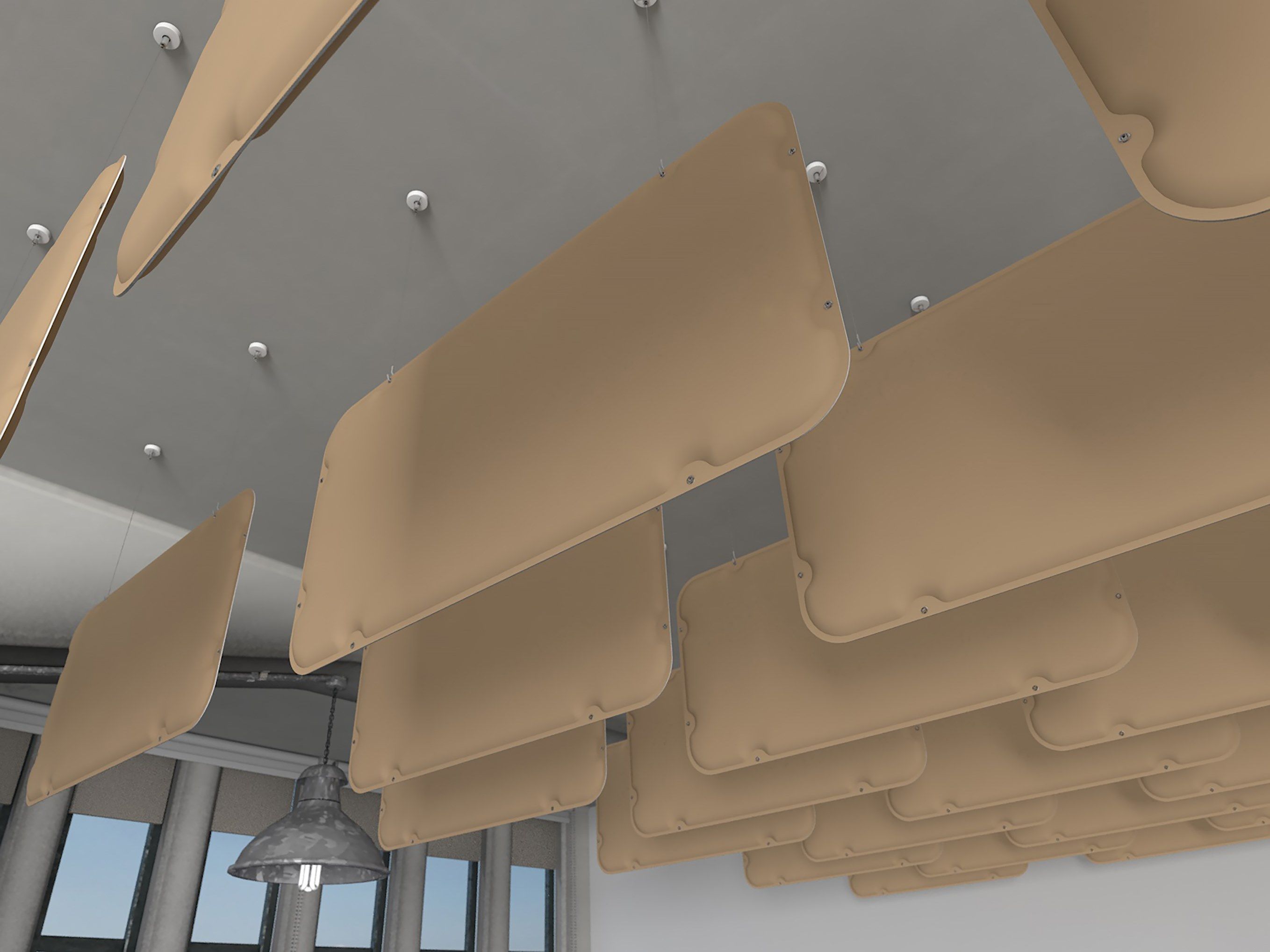 SUSPENDED BAFFLE VMT 3D PET acoustic baffles By Vicoustic