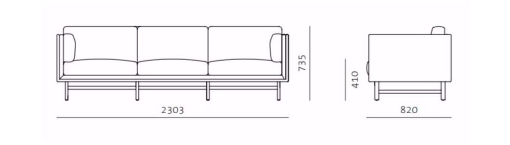 SW SOFA THREE SEATER By STELLAR WORKS diseño OeO