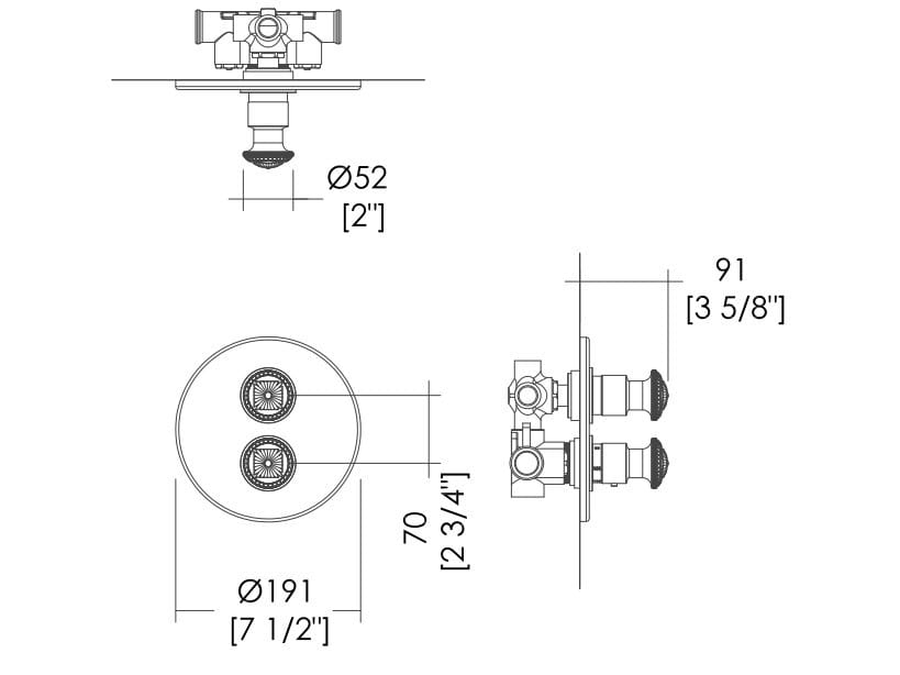 SWAN Thermostatic shower mixer By Devon&Devon