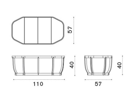 SWING | Oval coffee table By Ethimo design Patrick Norguet