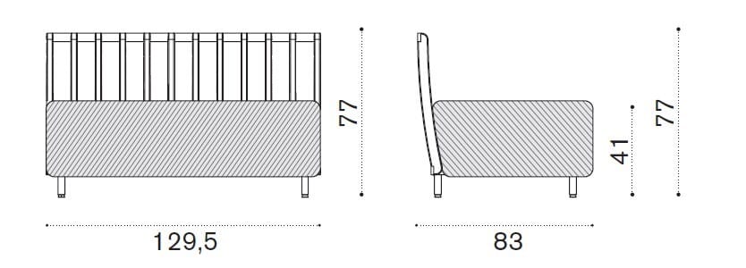 SWING Modular teak garden sofa By Ethimo