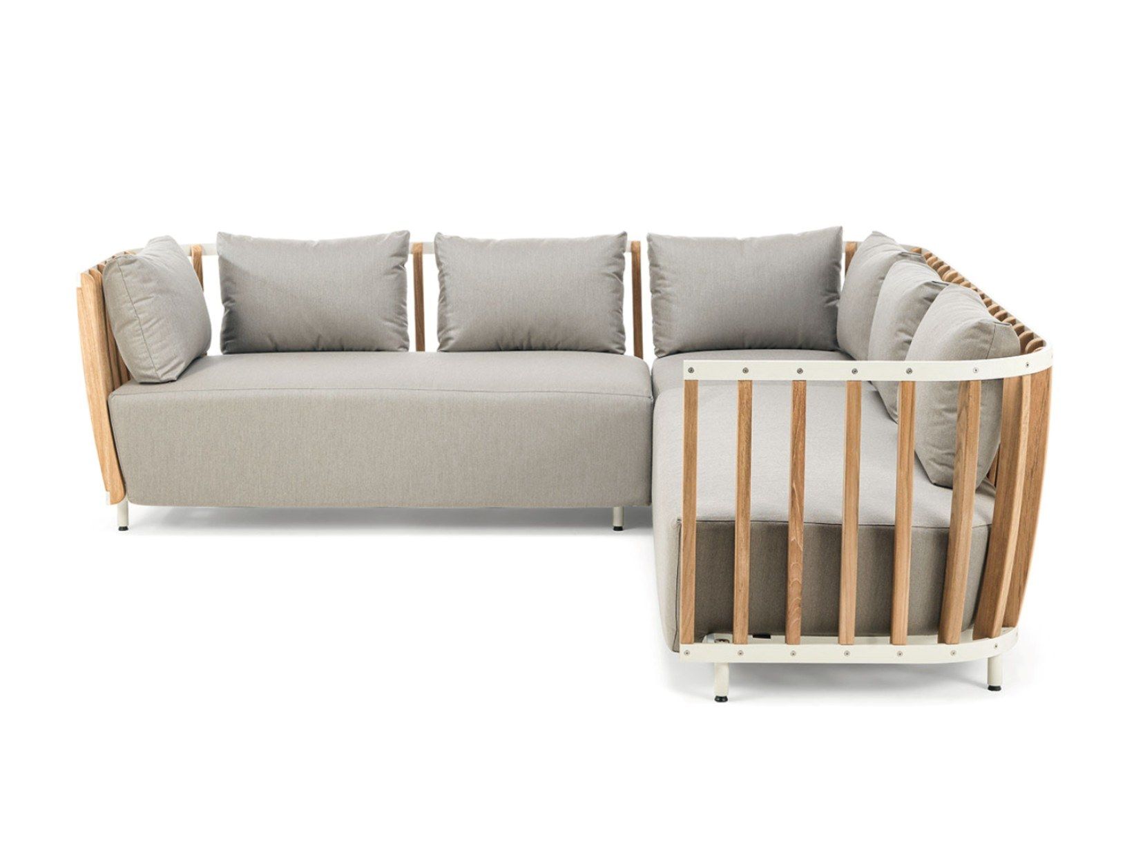 SWING Modular teak garden sofa By Ethimo