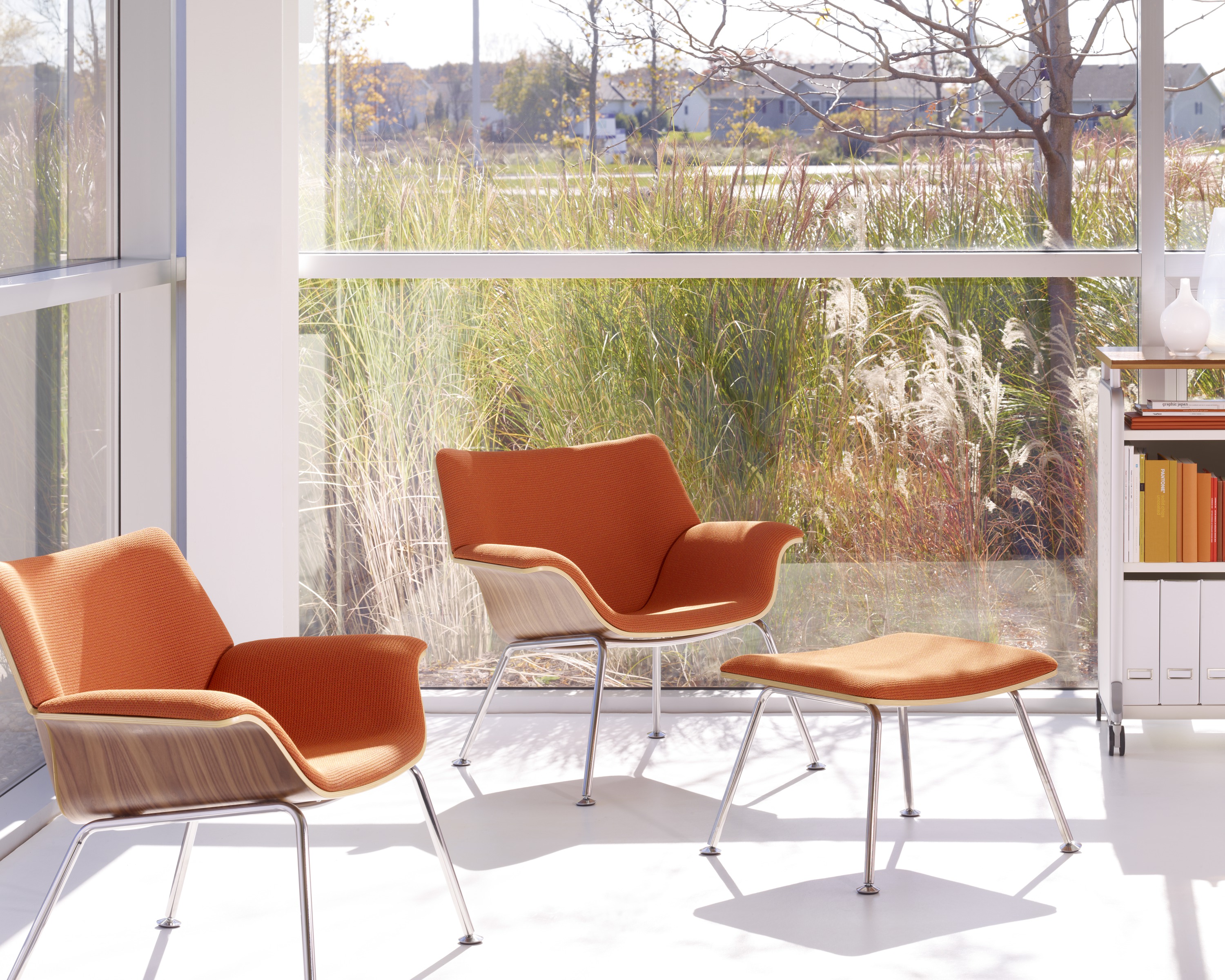SWOOP Fabric easy chair with armrests By Herman Miller | design Brian Kane