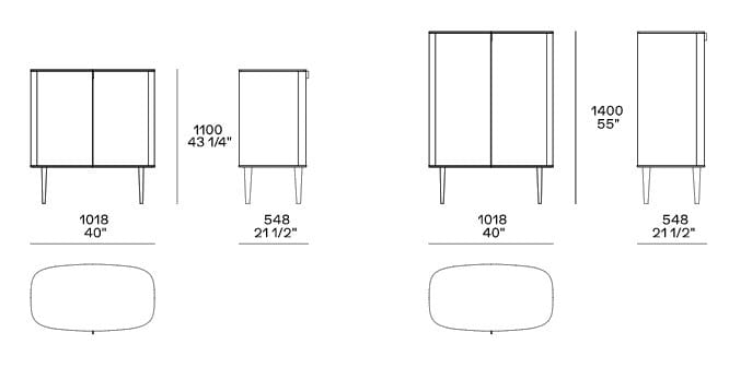 SYMPHONY Wood veneer highboard By Poliform | design Emmanuel Gallina