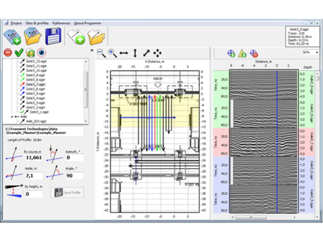SYNCHRO GPR + 3D PLANNER GPR 2D/3D processing software with data export ...