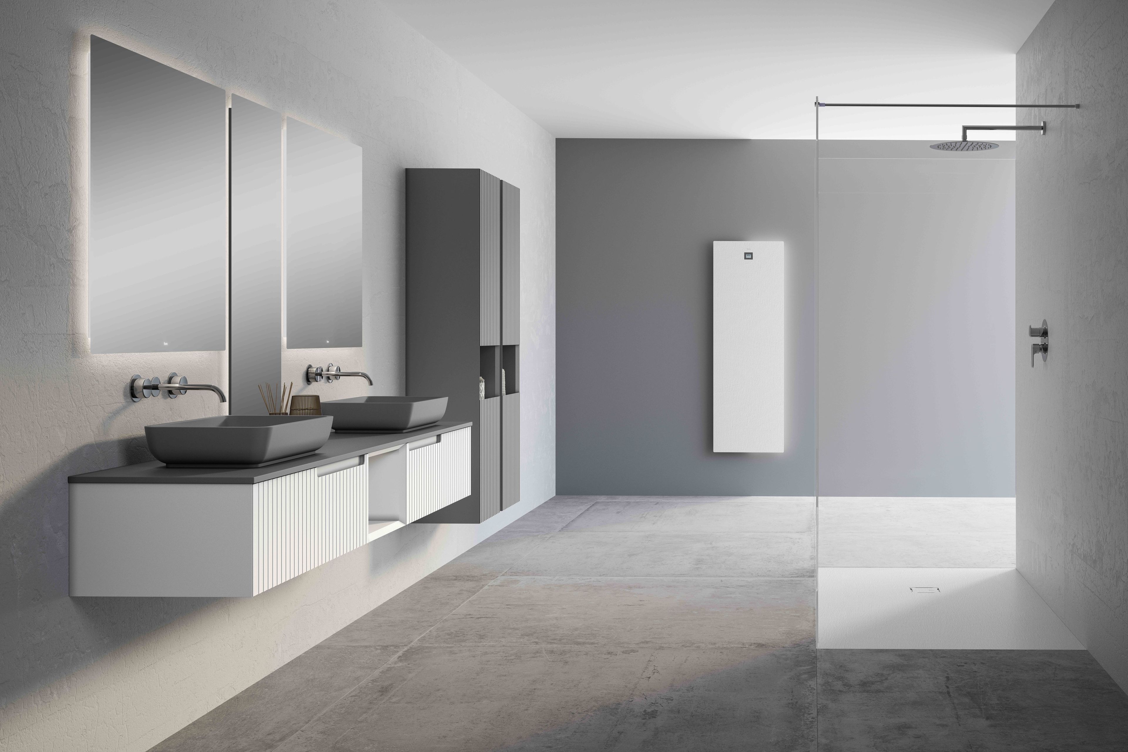 SYNERGY | Wall-mounted vanity unit By Fiora