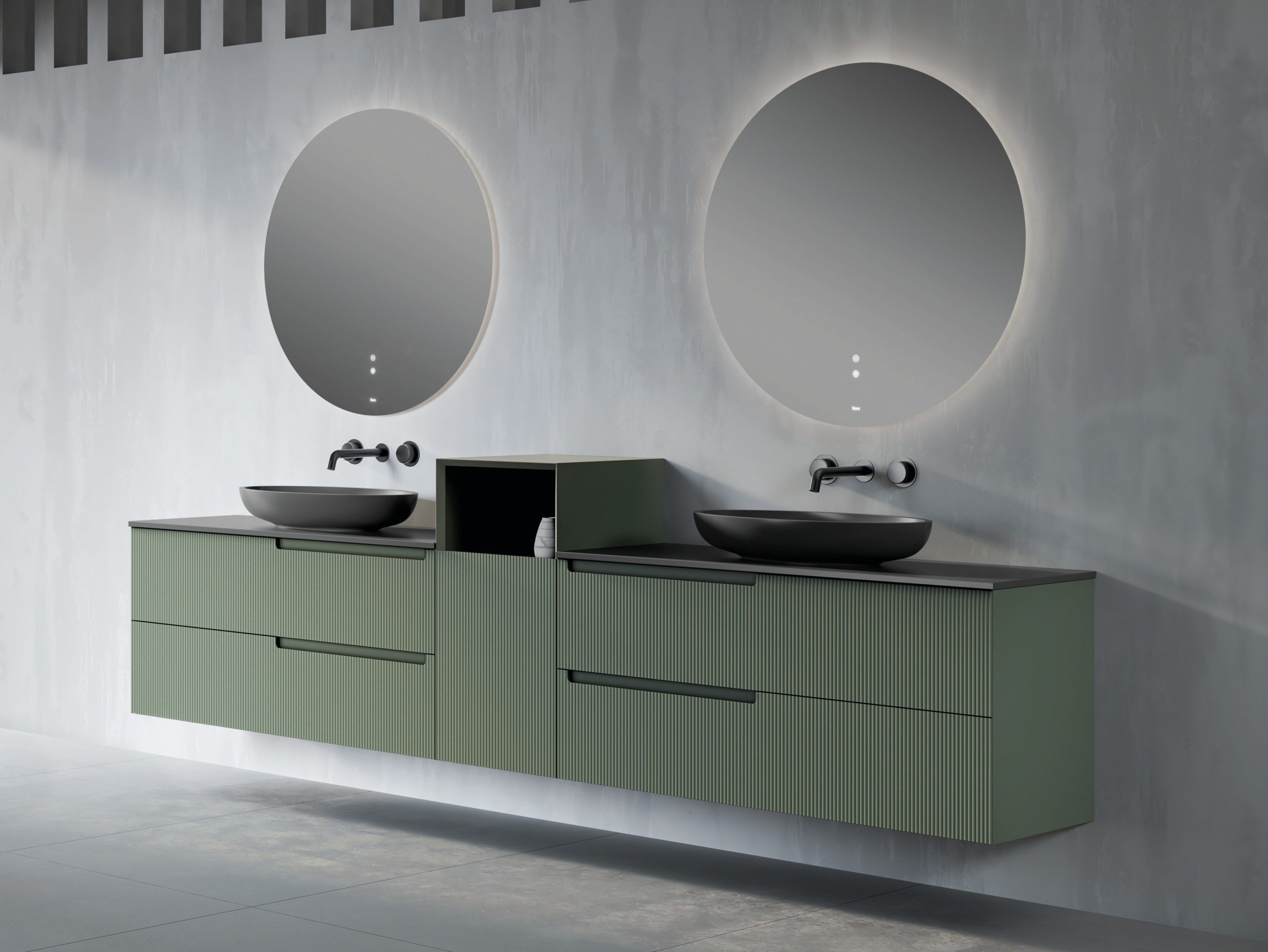 SYNERGY | Wall-mounted vanity unit By Fiora