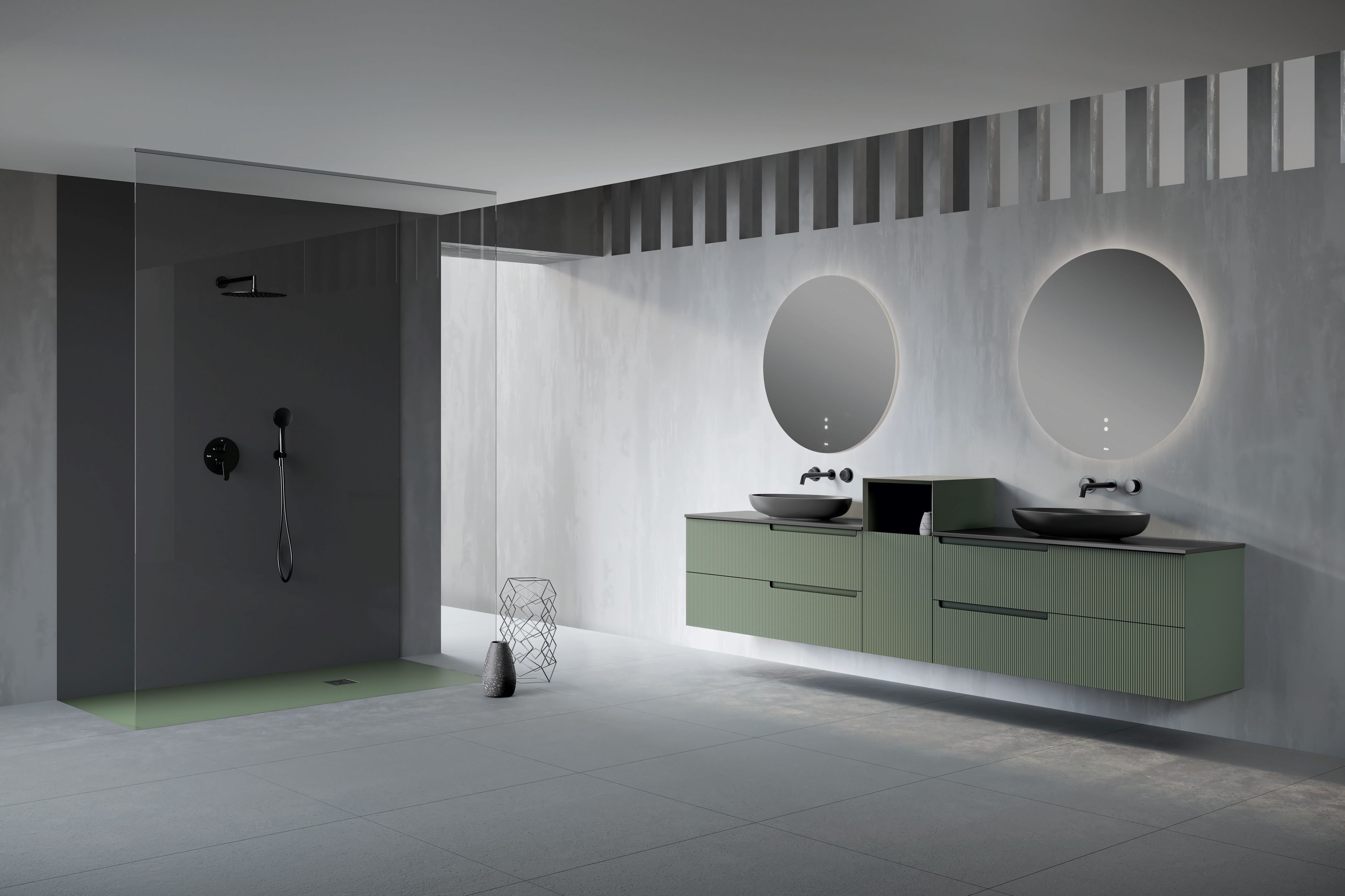SYNERGY | Wall-mounted vanity unit By Fiora