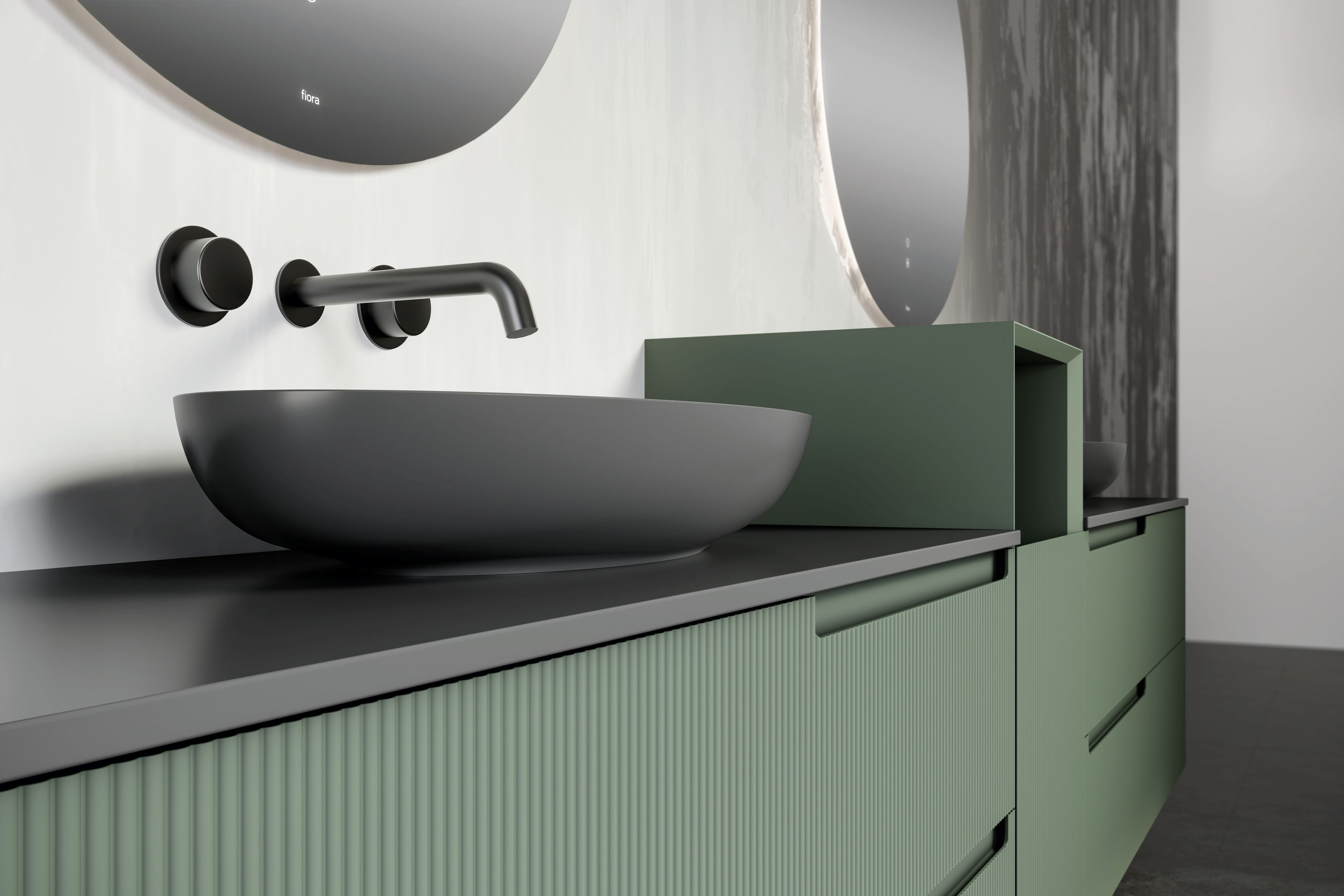 SYNERGY | Wall-mounted vanity unit By Fiora