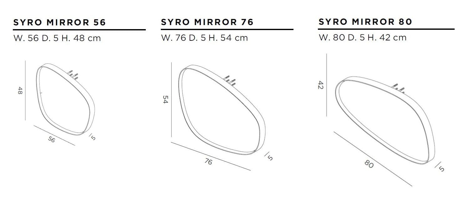 SYRO Metal framed wall-mounted mirror By DE CASTELLI | design Emilio Nanni