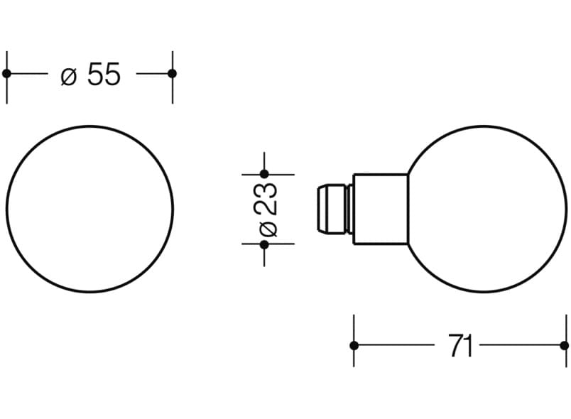 SYSTEM 111 MATT | Door knob System 111 matt Collection By HEWI