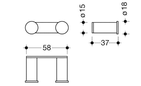 SYSTEM 162 | Robe hook System 162 Collection By HEWI design NOA