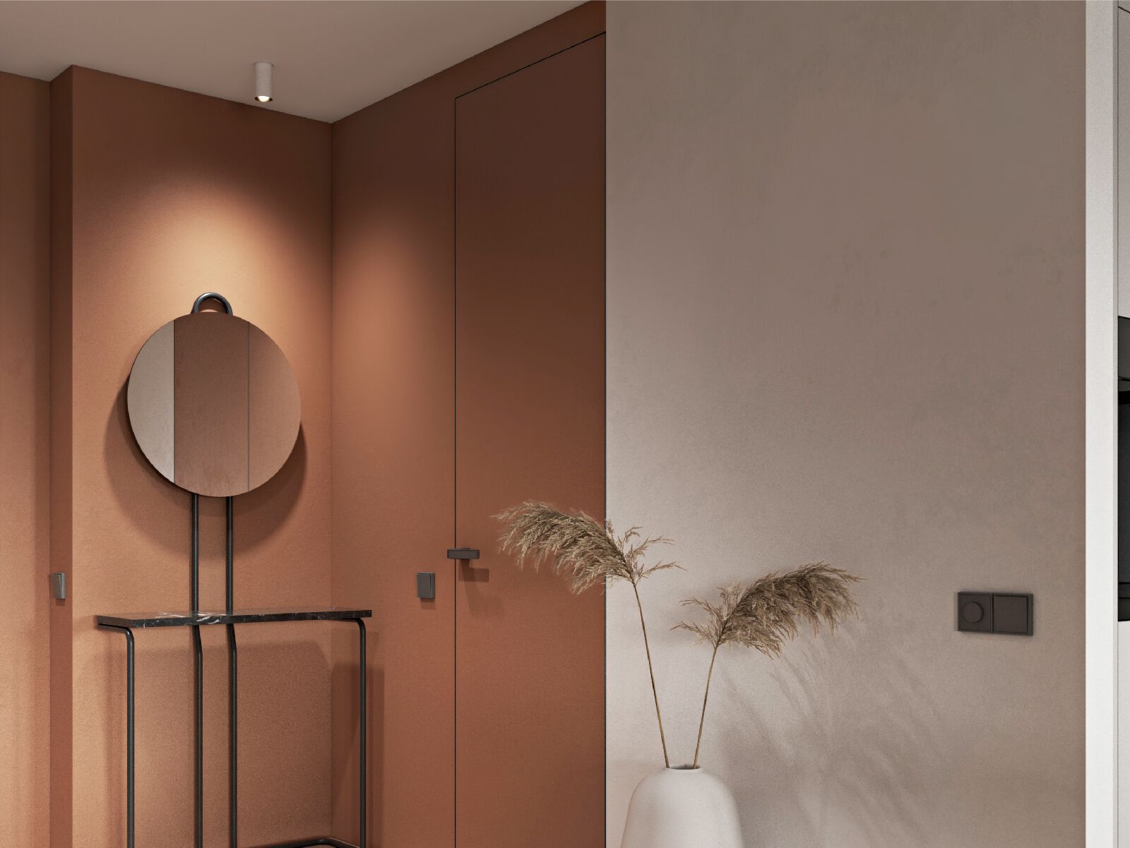 LINE TIMBER Controtelaio per porta scorrevole By Saheco