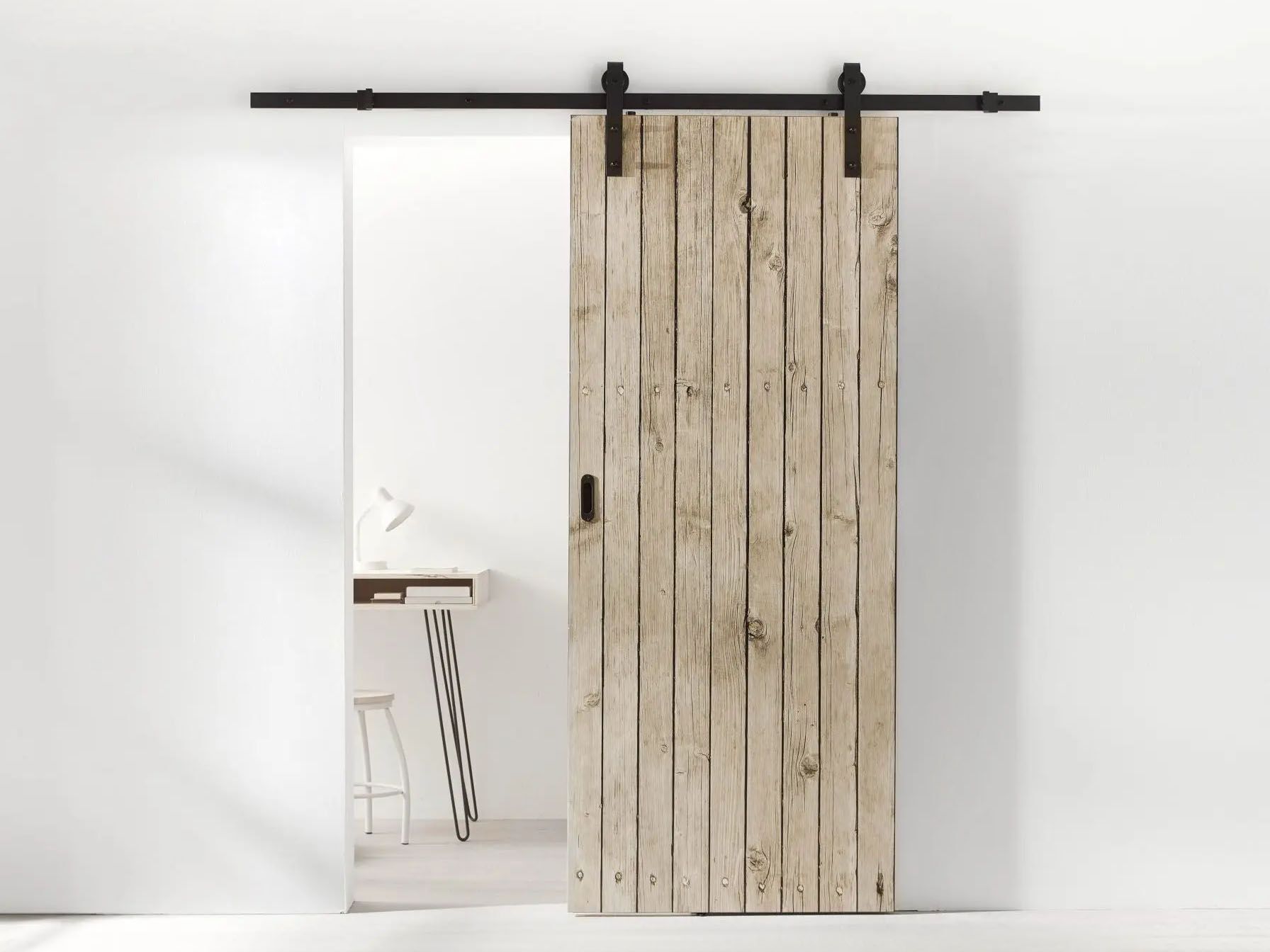 RUSTICO TIMBER Sliding door track By Saheco