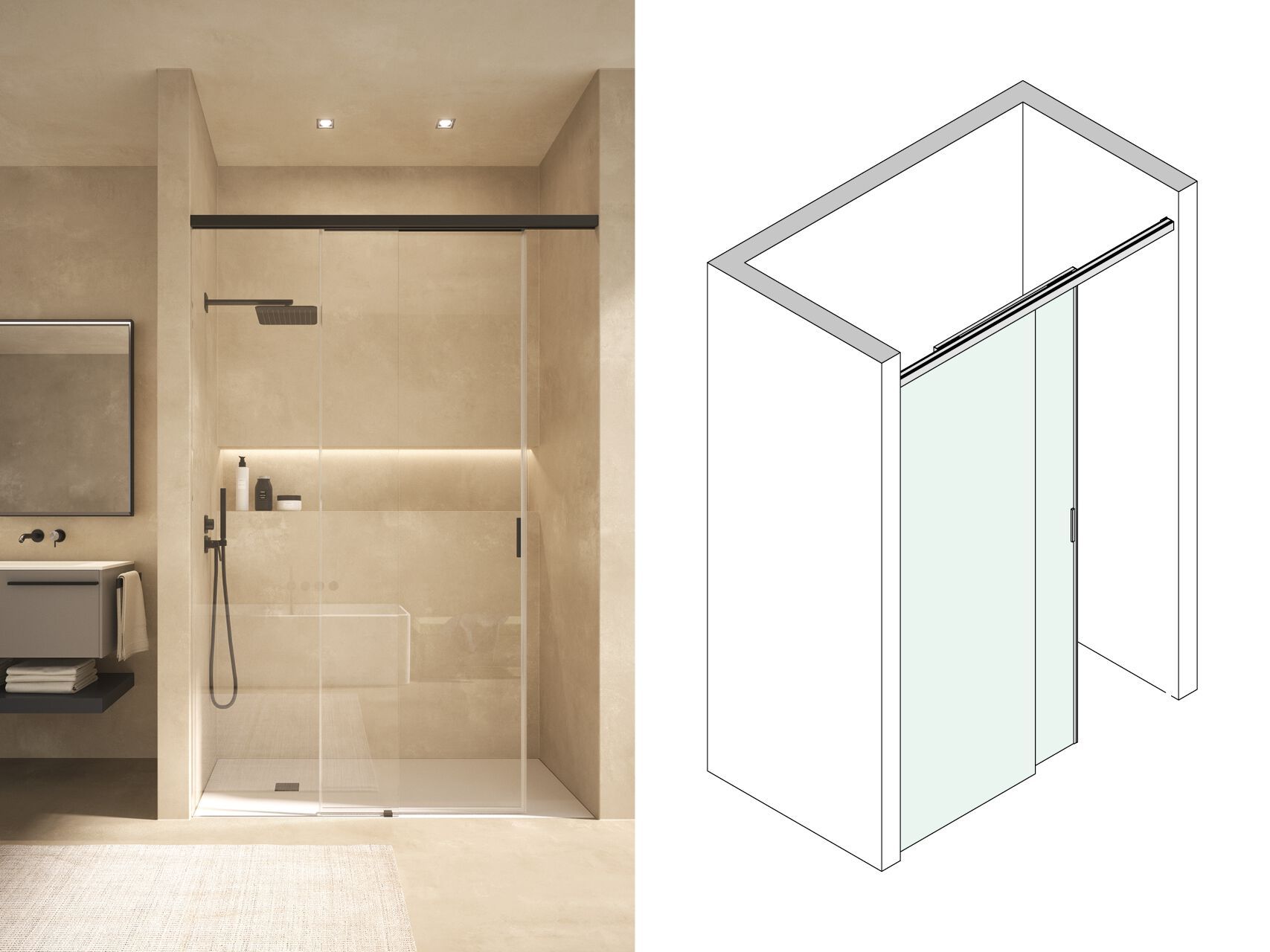 GOCCIA35 Shower cabin By Saint-Gobain - Logli