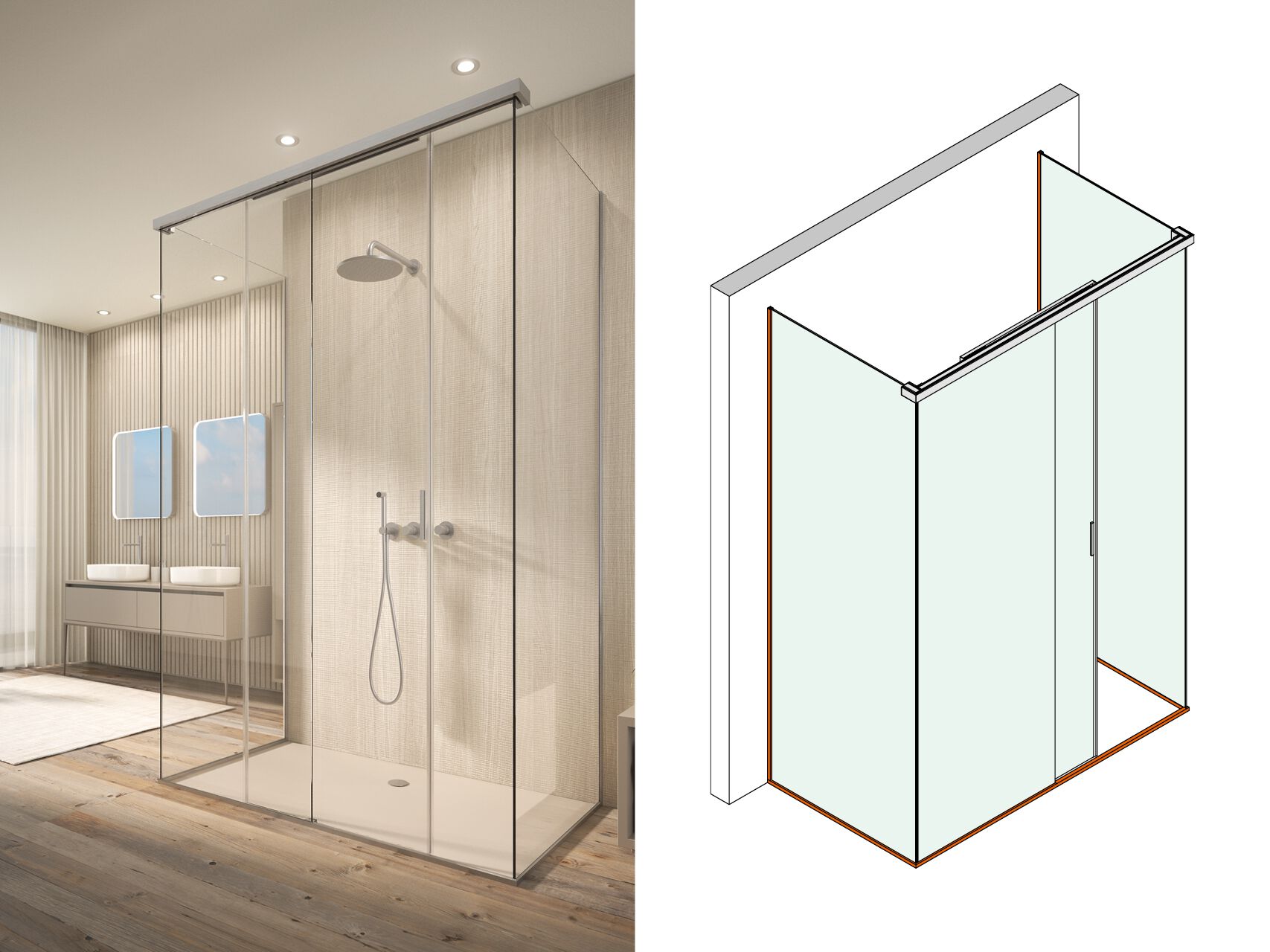 GOCCIA35 Shower cabin By Saint-Gobain - Logli