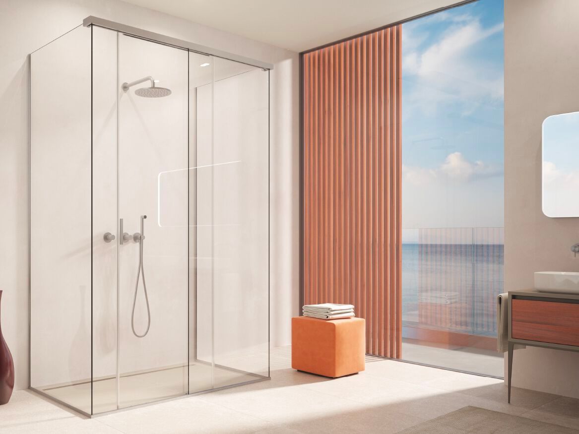Box doccia rettangolare in vetro con porta scorrevole GOCCIA35 - Saint ...