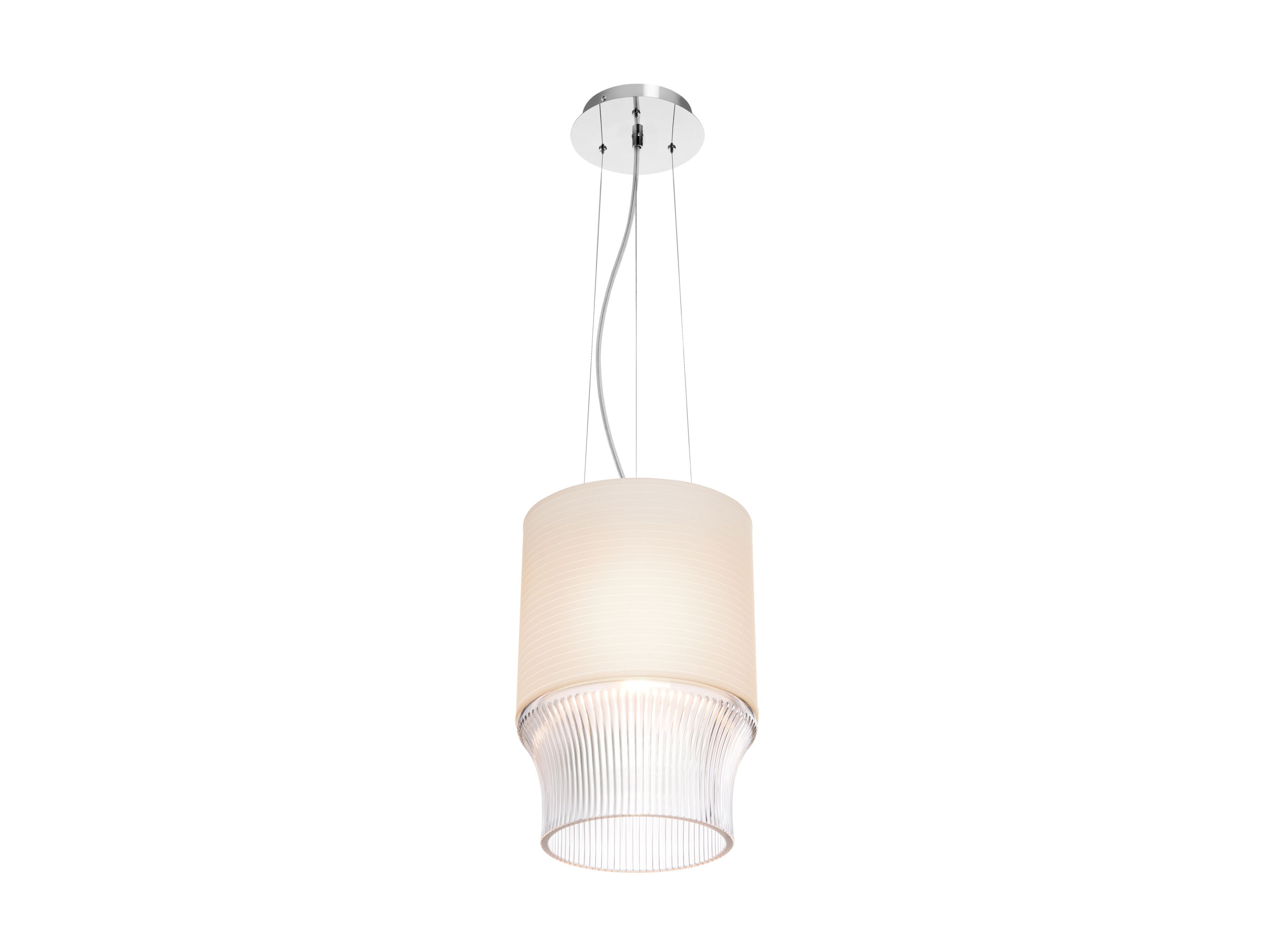CADENCE Crystal and paper pendant lamp By Saint-Louis