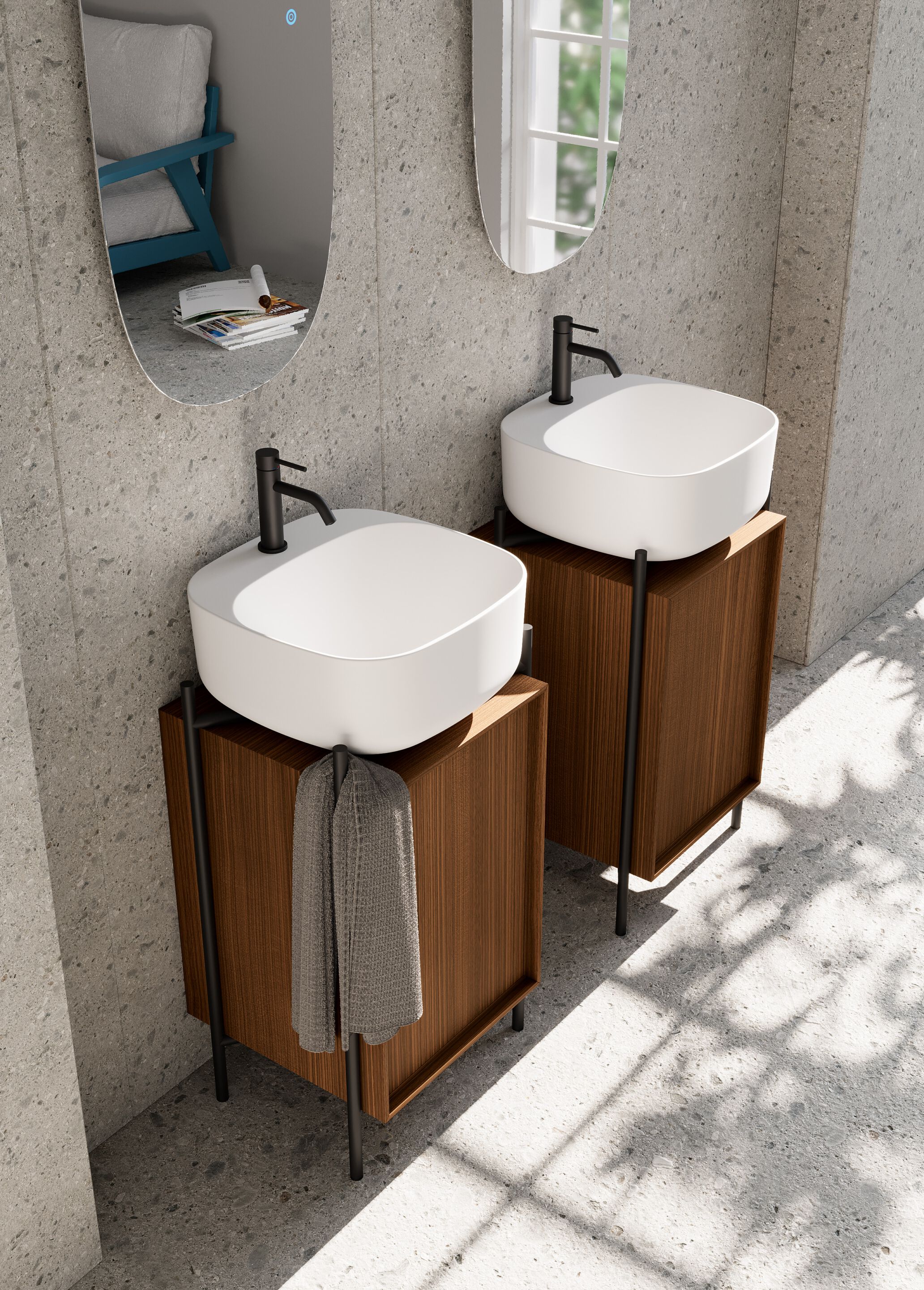 Mobile lavabo con ante LAILA - Scarabeo Ceramiche - Edilportale