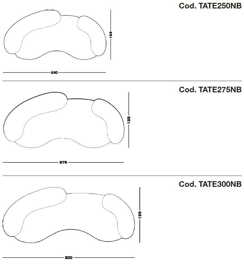 TATEYAMA CLOUD 2 seater fabric sofa By Secolo