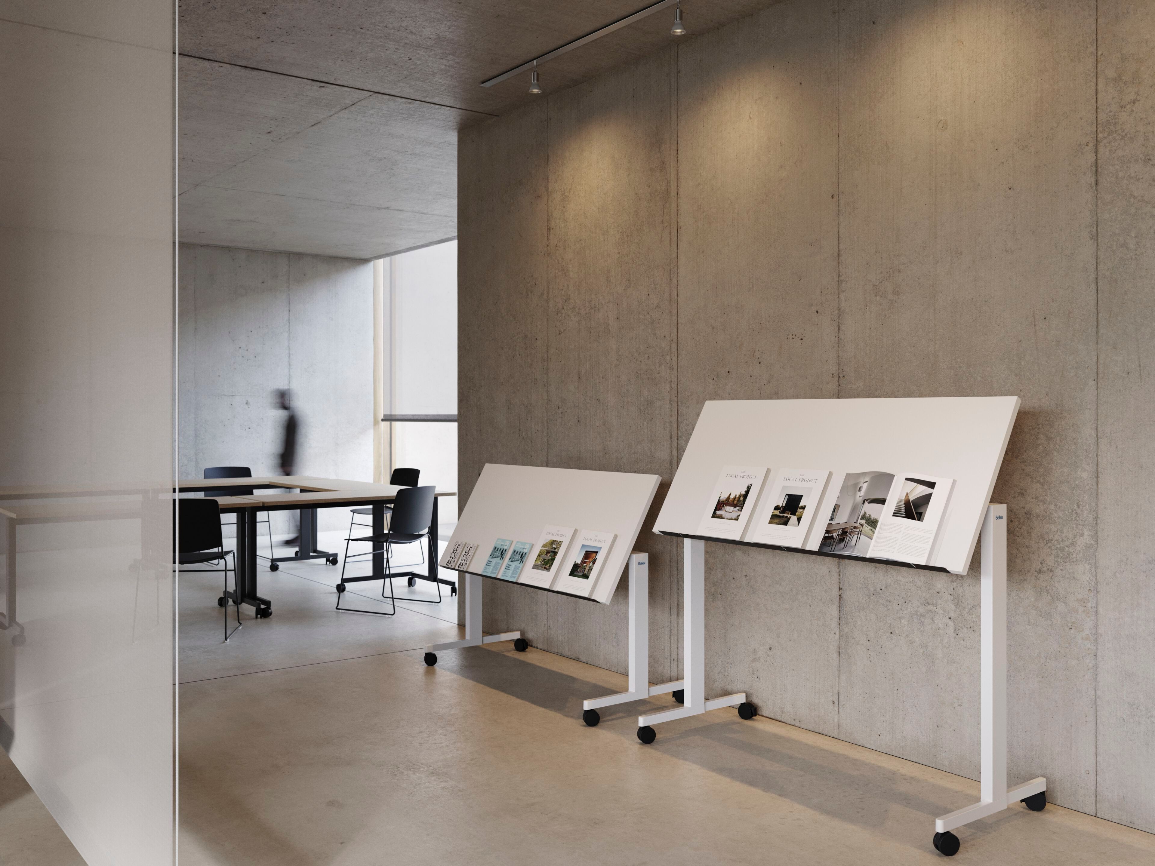 TOOL FOLDING TABLE + LECTERN + WHITEBOARD Office desk By Sellex