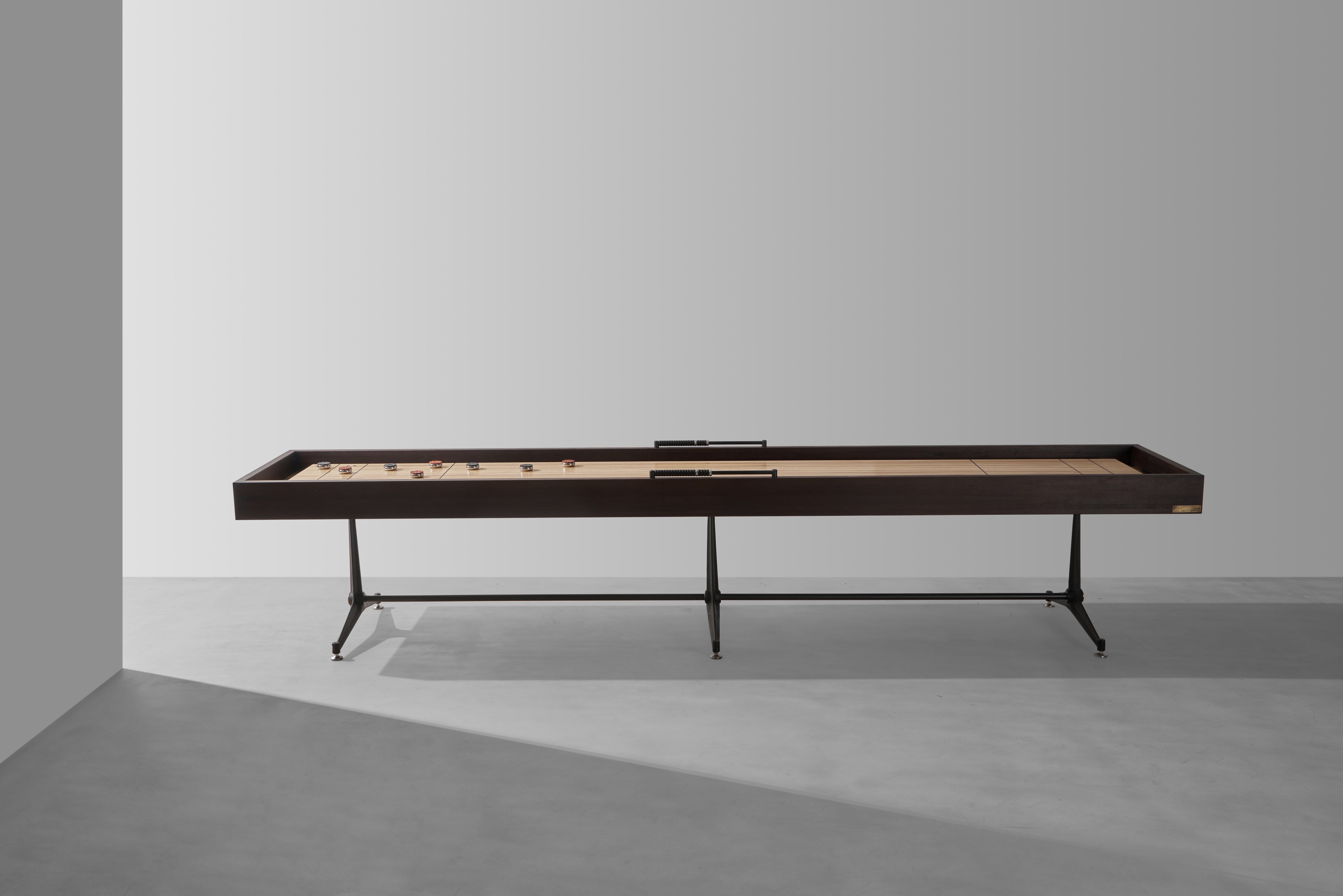 Rectangular wooden game table Shuffleboard Table By District Eight