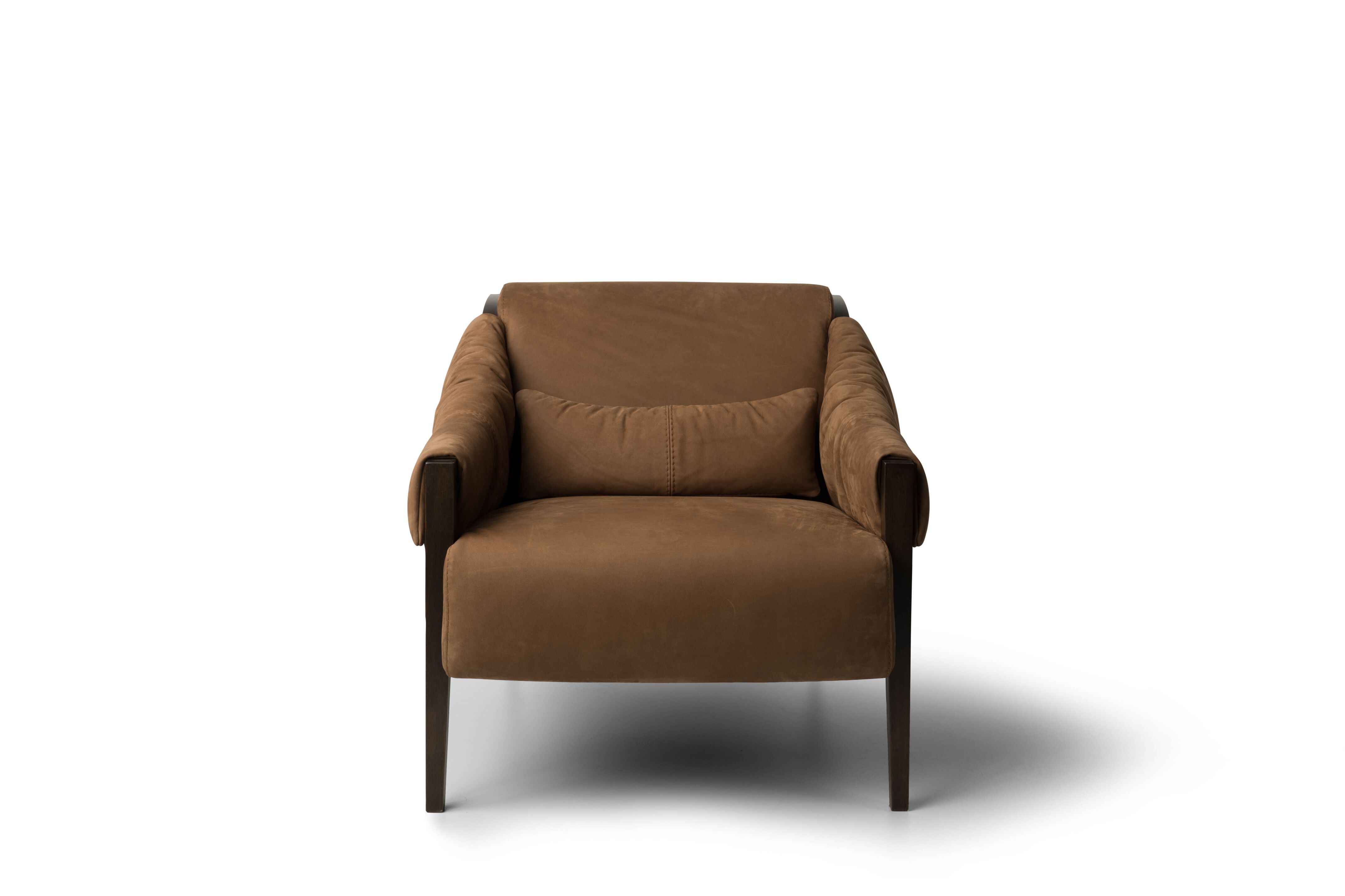 JACKSON Leather armchair with armrests By Sit Design