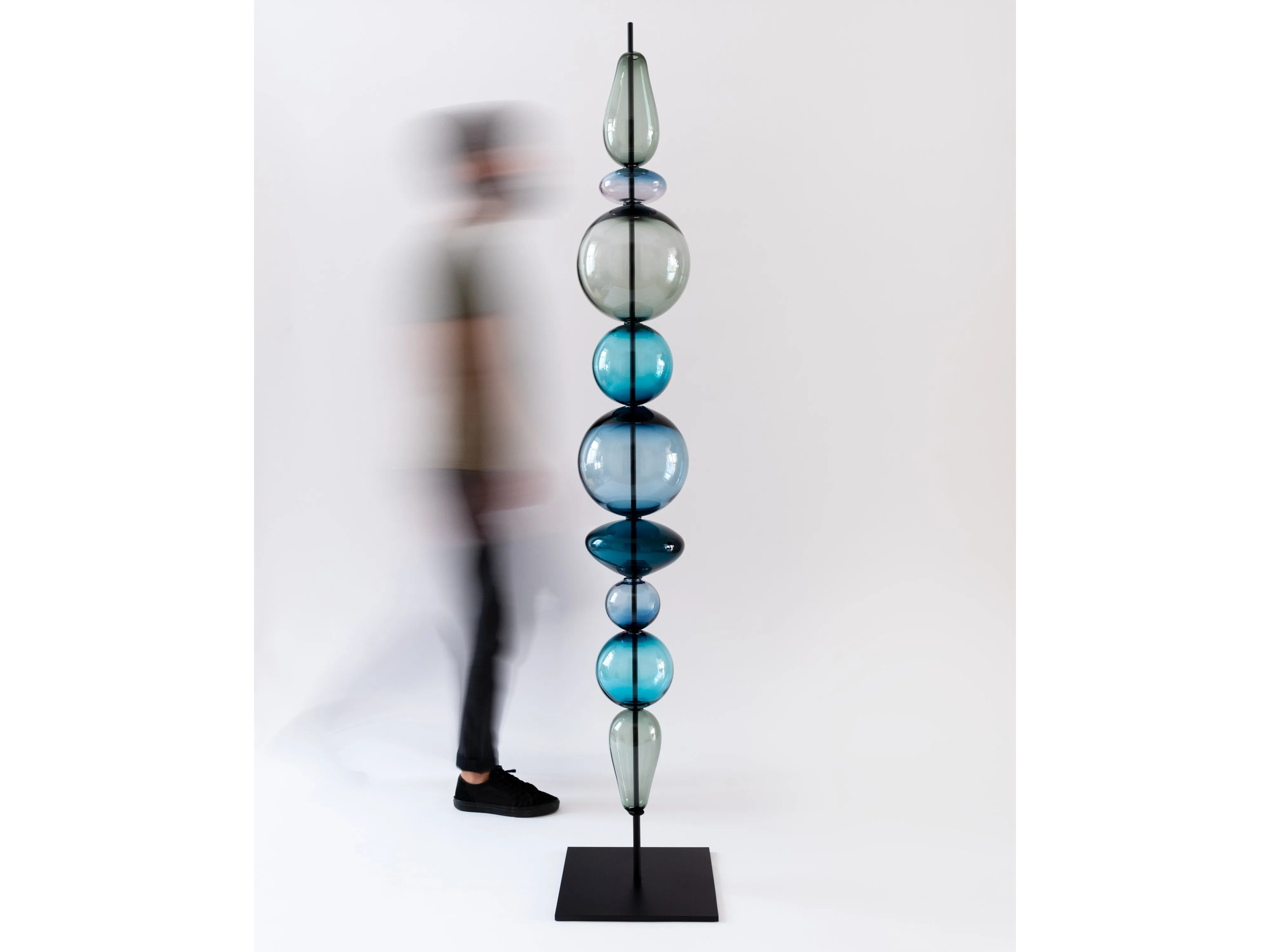 STACK Blown glass sculpture By SkLO | design Karen Gilbert, Paul Pavlak