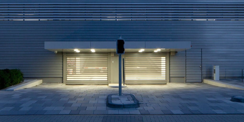 Slatted exterior doors Sectional door By ASSA ABLOY Entrance Systems