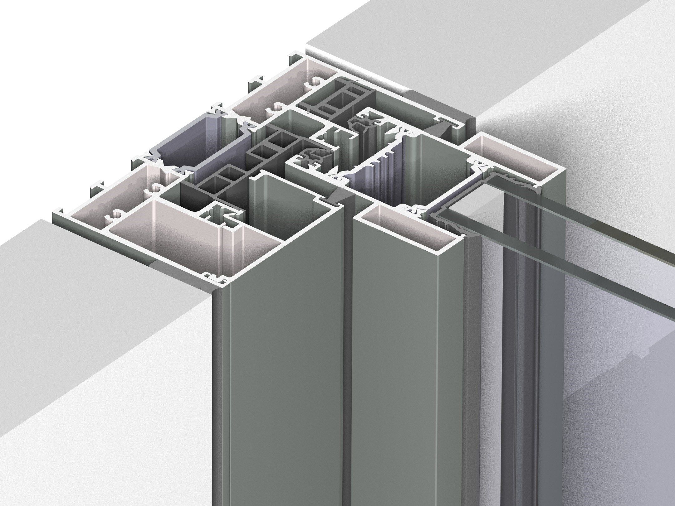 Aluminium double glazed window SLIM PATIO 68 By Reynaers Aluminium