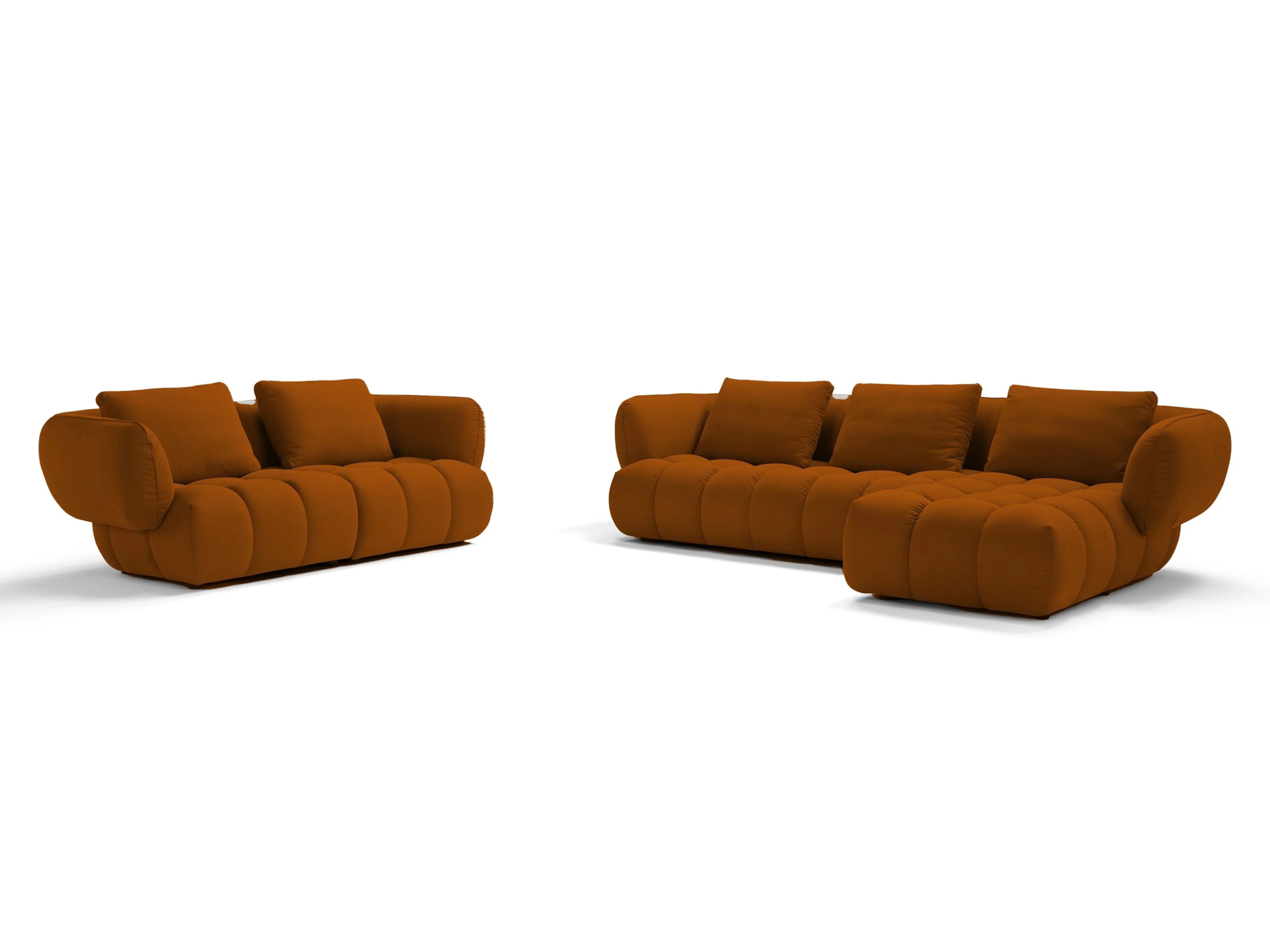 MARE 4 seater leather sofa with chaise longue By Sofanella