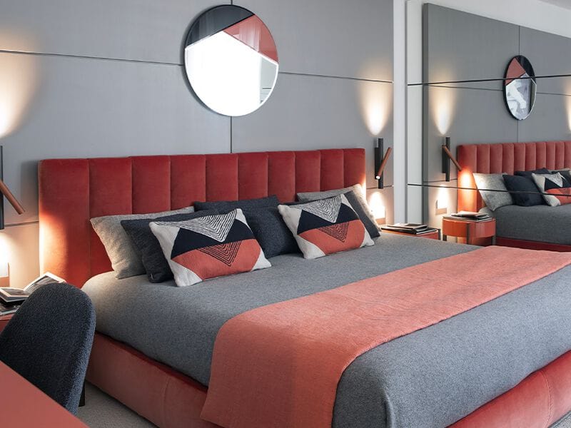 MARGHERITA Fabric double bed By Softhouse