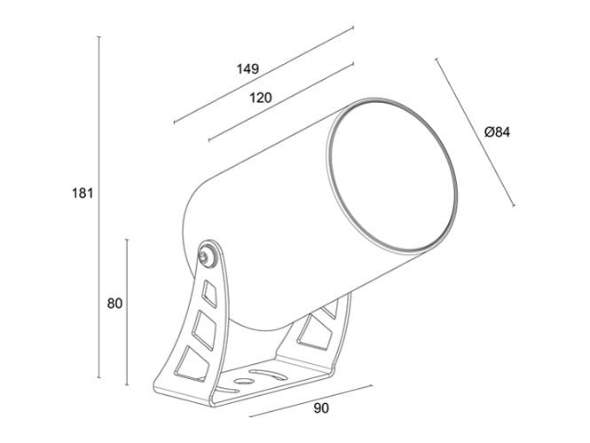 Proyector de exterior LED de aluminio Spot 3.4 Colección Spot By L&L ...
