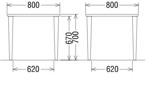 Tavolo quadrato Tavolo da pranzo quadrato in legno By KARIMOKU