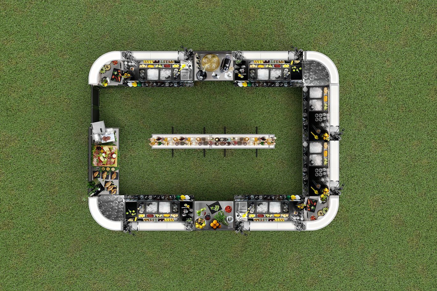 360° SET-UP BAR Bar counter By Station Deus®