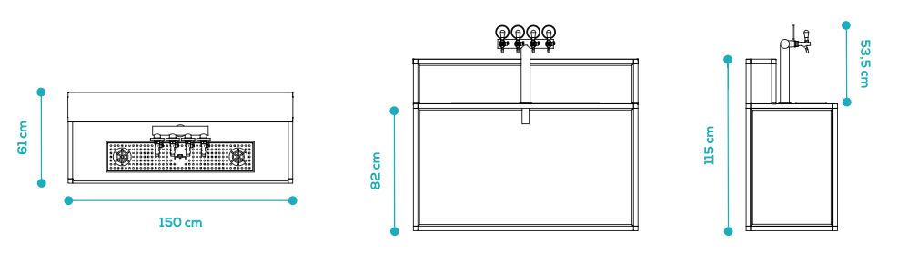 DISPENSING COUNTER Bar counter By Station Deus®